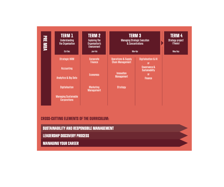 The Full-time Copenhagen MBA structure and key dates