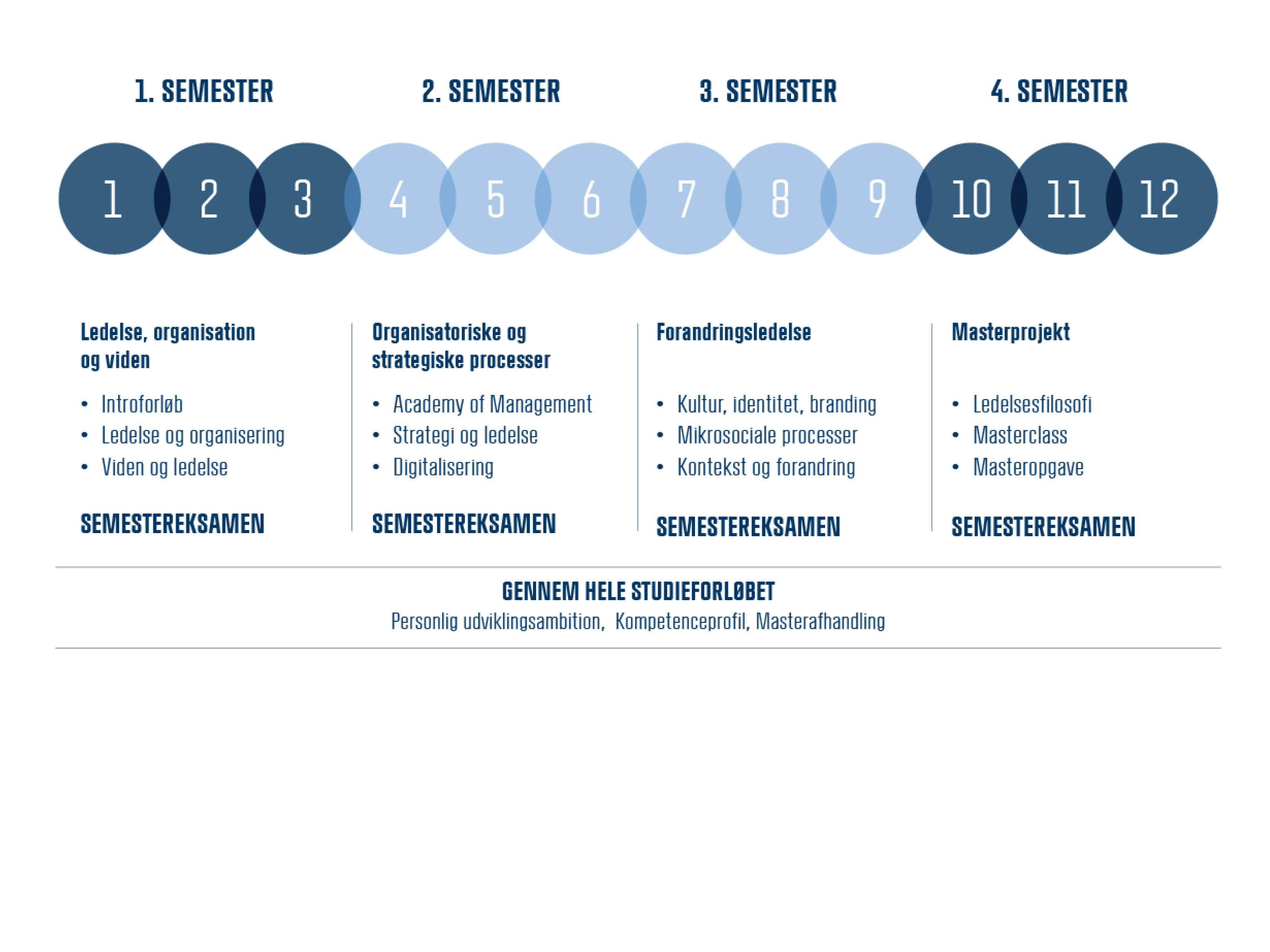 Uddannelsens opbygning - Master of Management Development